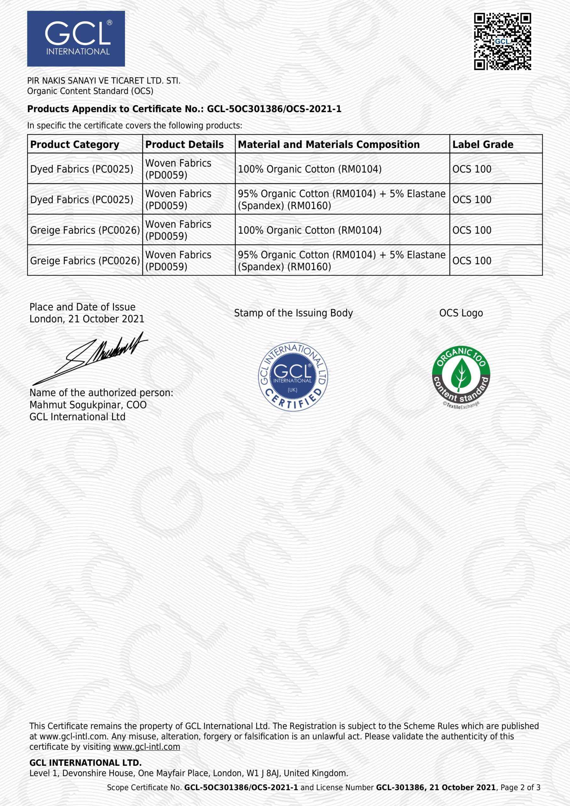 Our Certificates - Pir Nakış